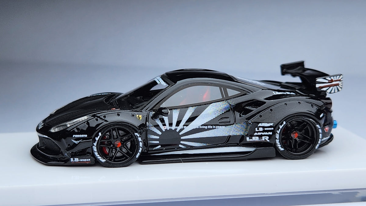 1:64 Veloce 488 GTB Gloss Black Zero Fighter LB Performance. Resin ...