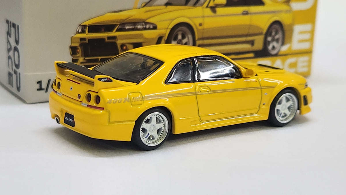 1:64 Pop Race Nissan Skyline GT-R R33 Nismo 400R Prototype Yellow Diec ...