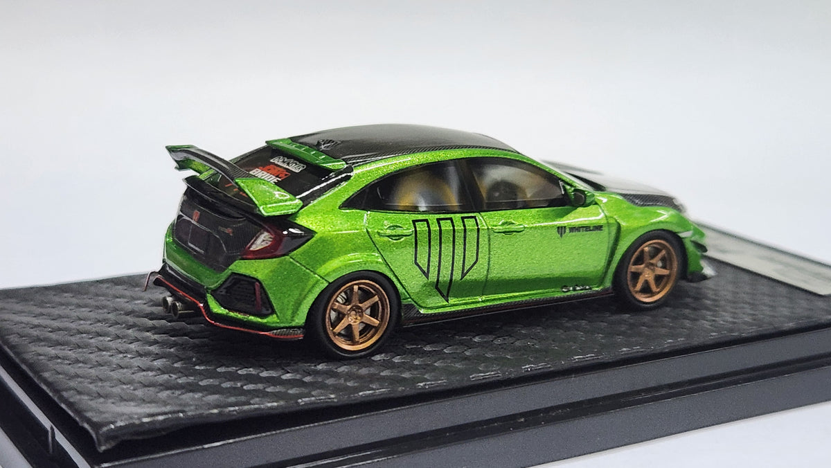 1:64 YM Model Honda Civic Type R FK8 Metallic Green Resin – hiltawaytoyhk