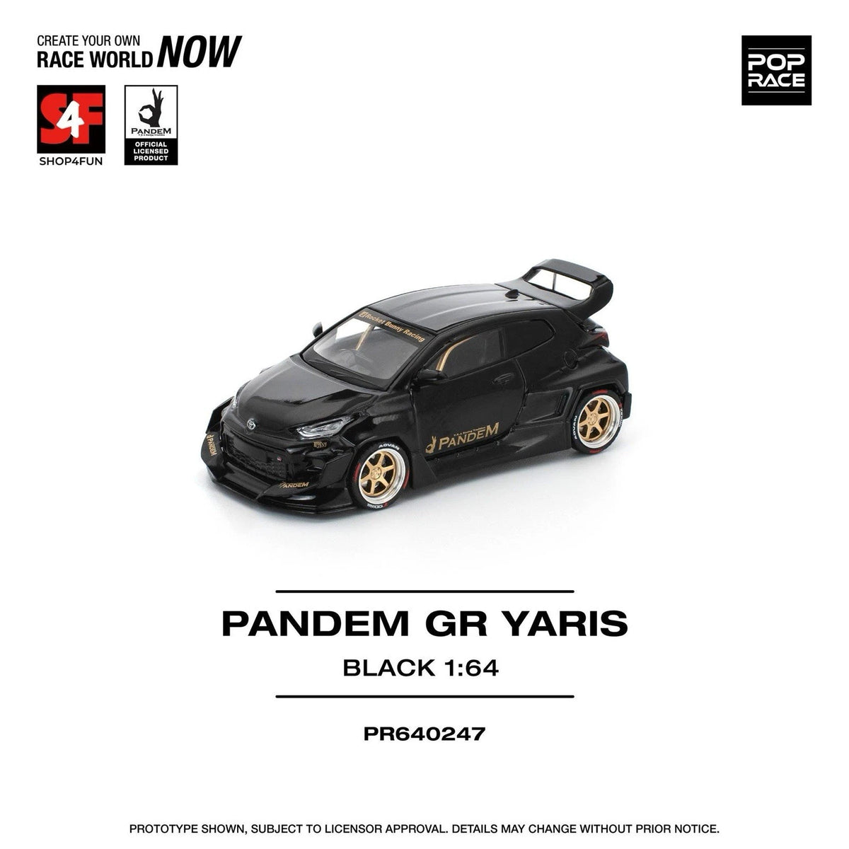 1:64 Pop Race Toyota GR Yaris Black Pandem Philippine Event Exclusive ...