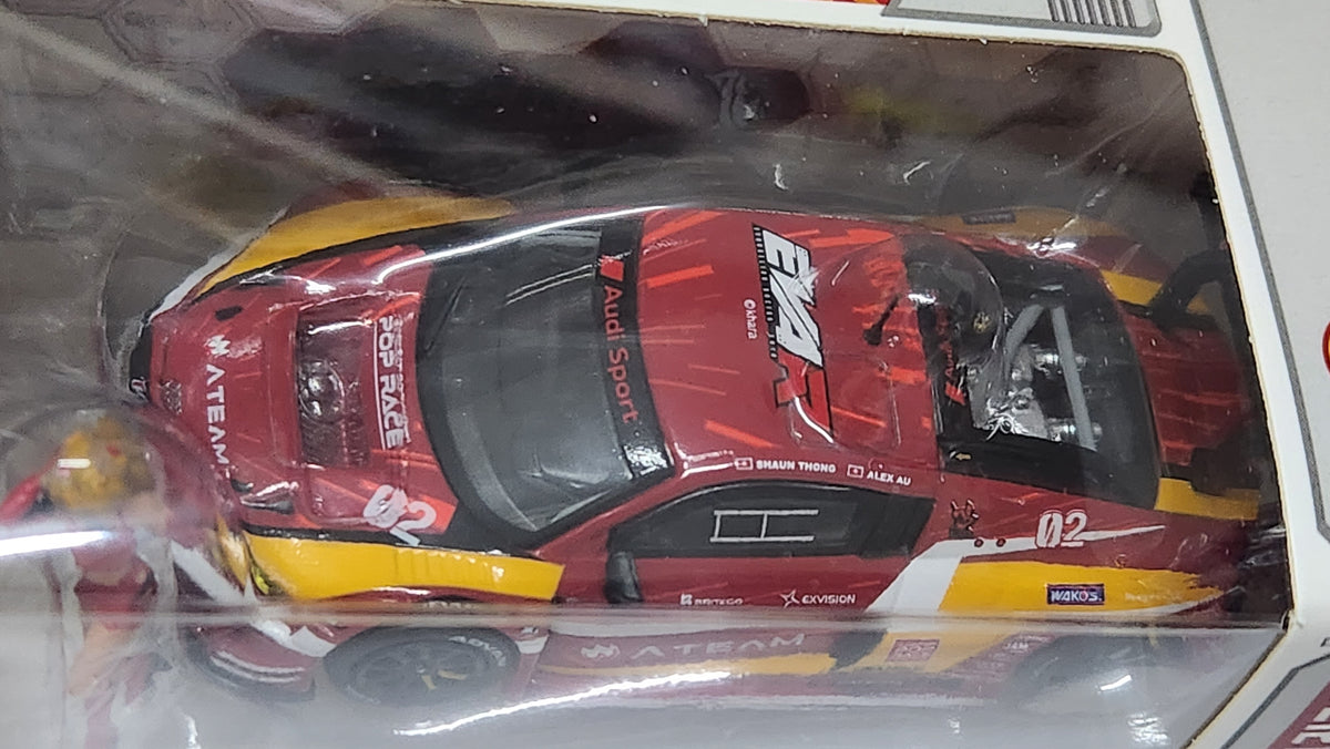1:64 Pop race Audi R8 LMS EVA RT Model-02 X ATEAM with figure Diecast ...